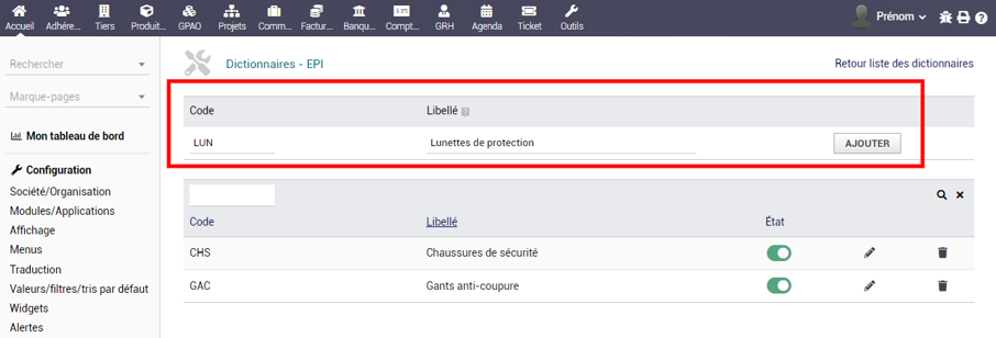 Gestion de parc matériel clients