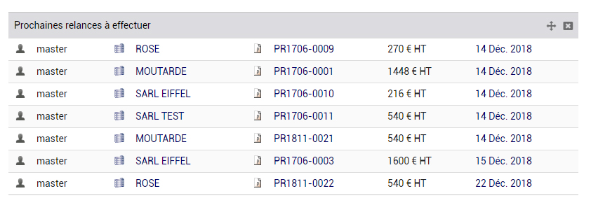Relances commerciales (devis) auto ou massive