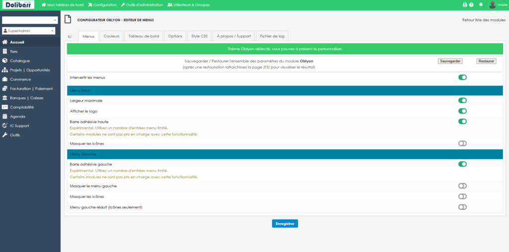 Documentation Module - "Oblyon" - Dolibiz - L'expert Dolibarr - Module Dolibarr - Formation